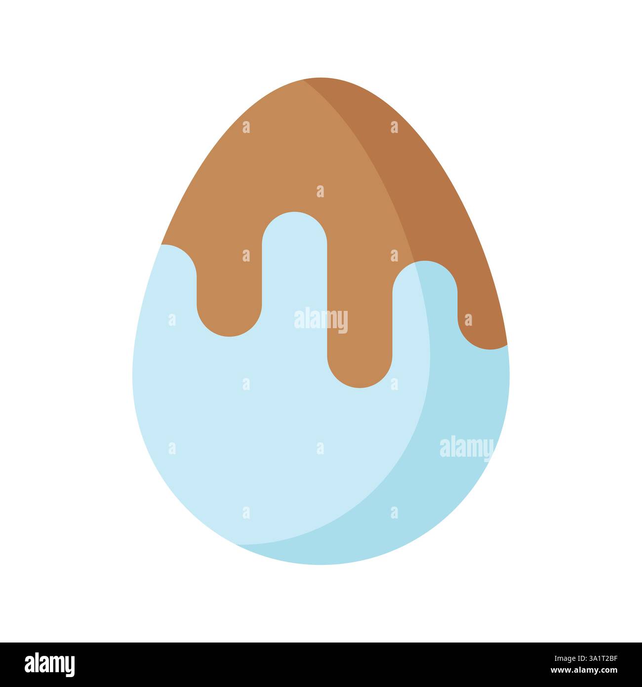 Chocolate dipped egg icon, cacao egg vector isolated on white ...