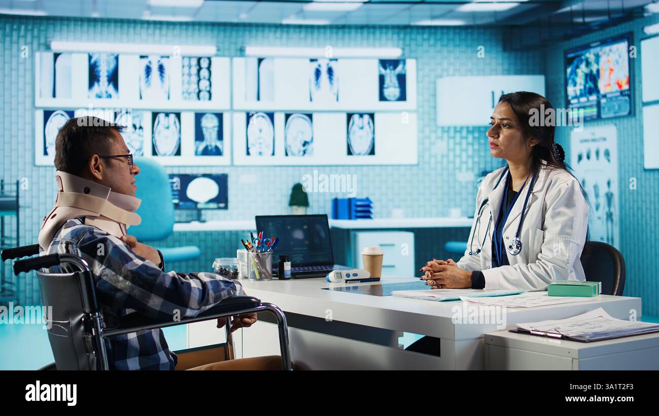 Indian patient impairment cervical foam hi-res stock photography and ...