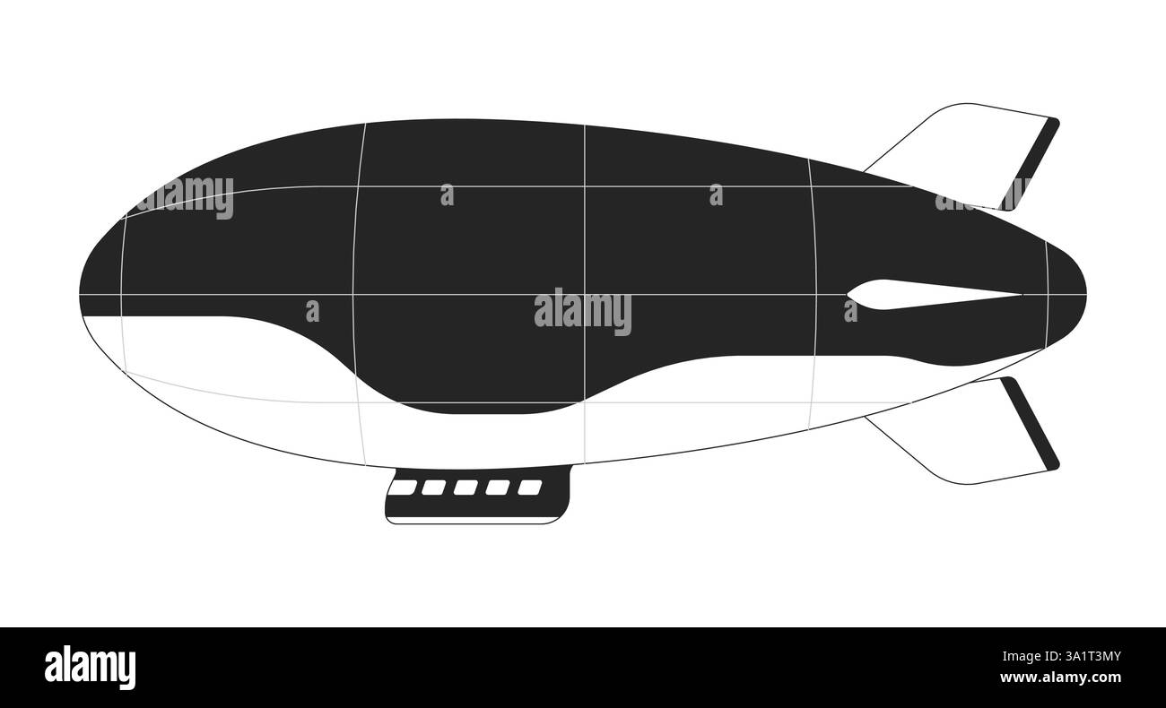 Vintage airship 2D line object Stock Vector Image & Art - Alamy