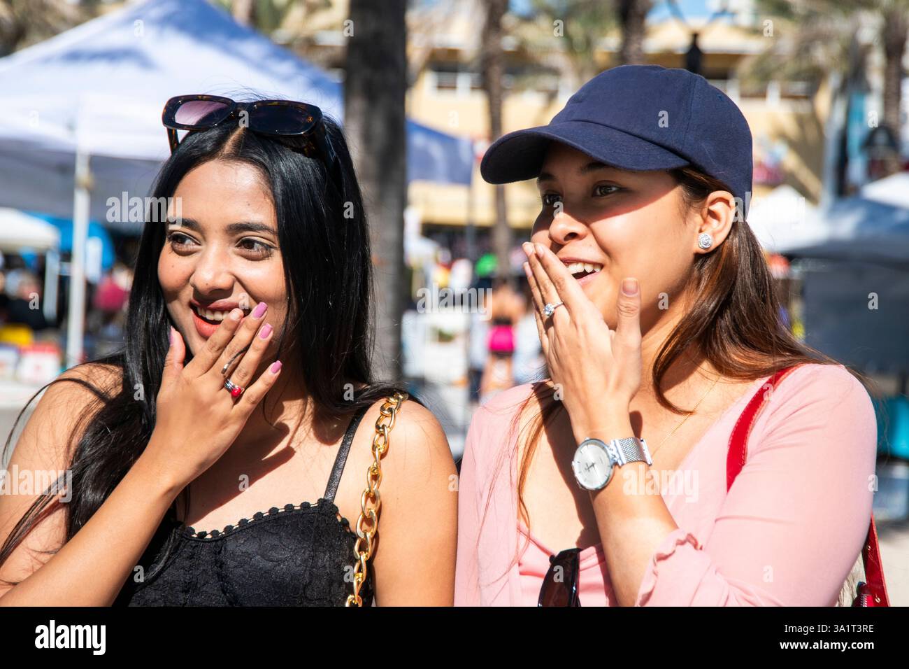 Friends exploring the market together Stock Photo - Alamy