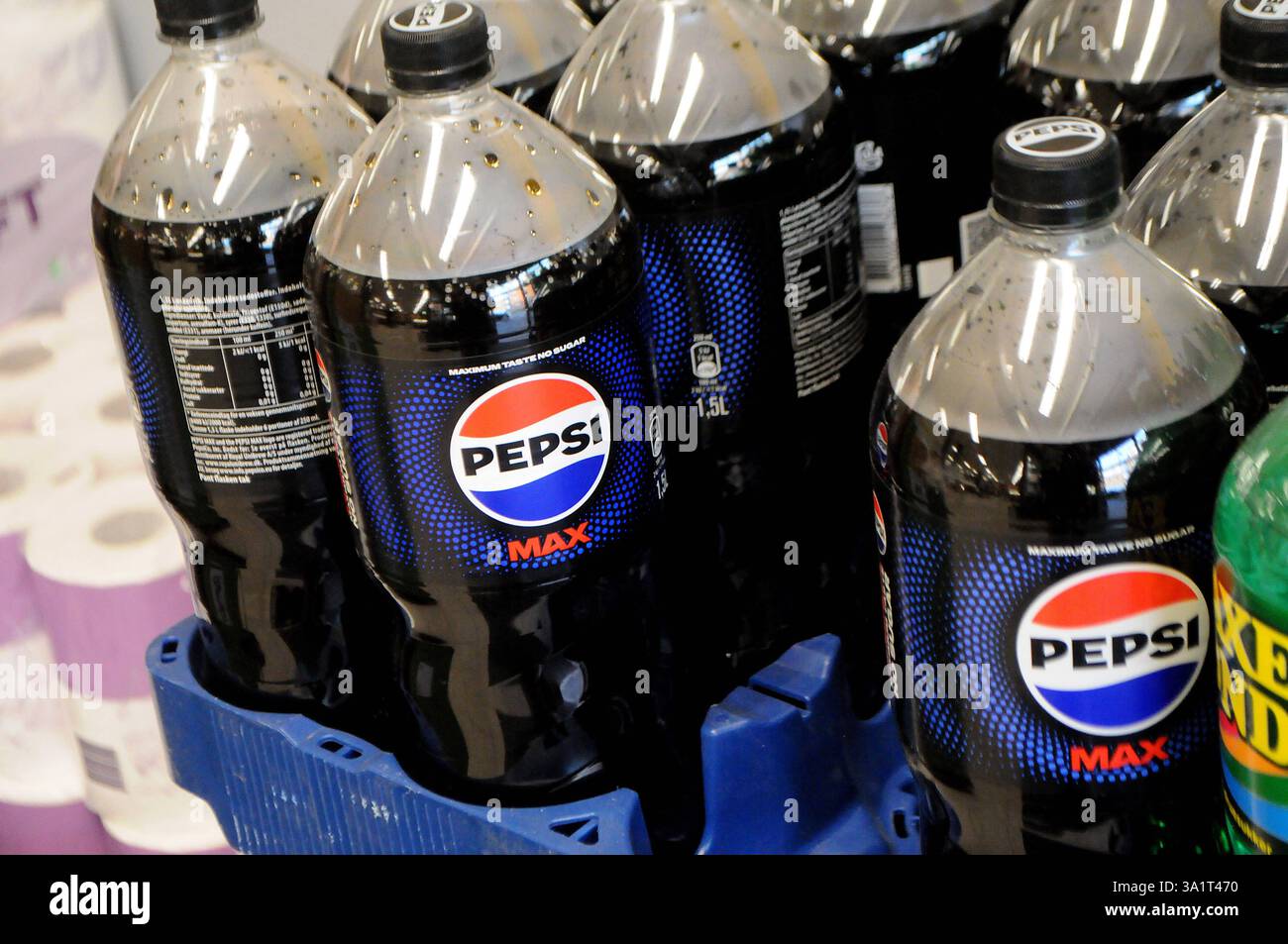 CopenhagenDenmark /10 march 2025 / Pepsi max on sale in copenhagenp ...