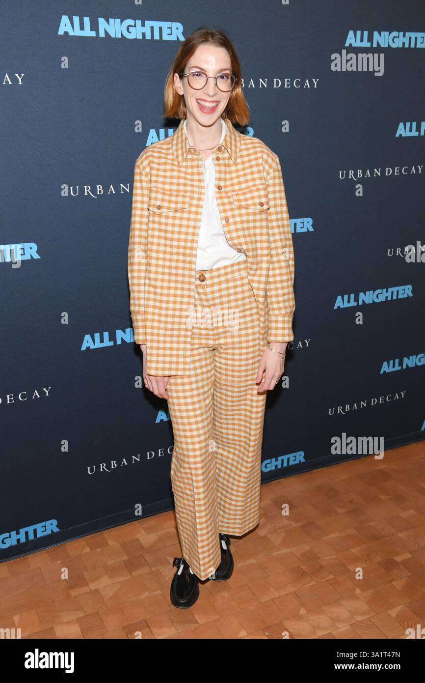 New York, USA. 09th Mar, 2025. Molly Kate Bernard attends "All Nighter ...