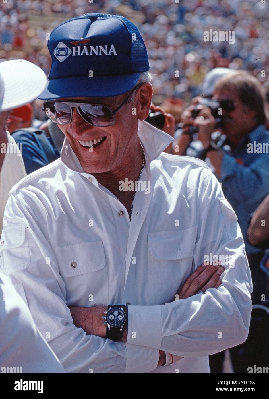 Paul Newman, actor at Indy 500 race Stock Photo - Alamy