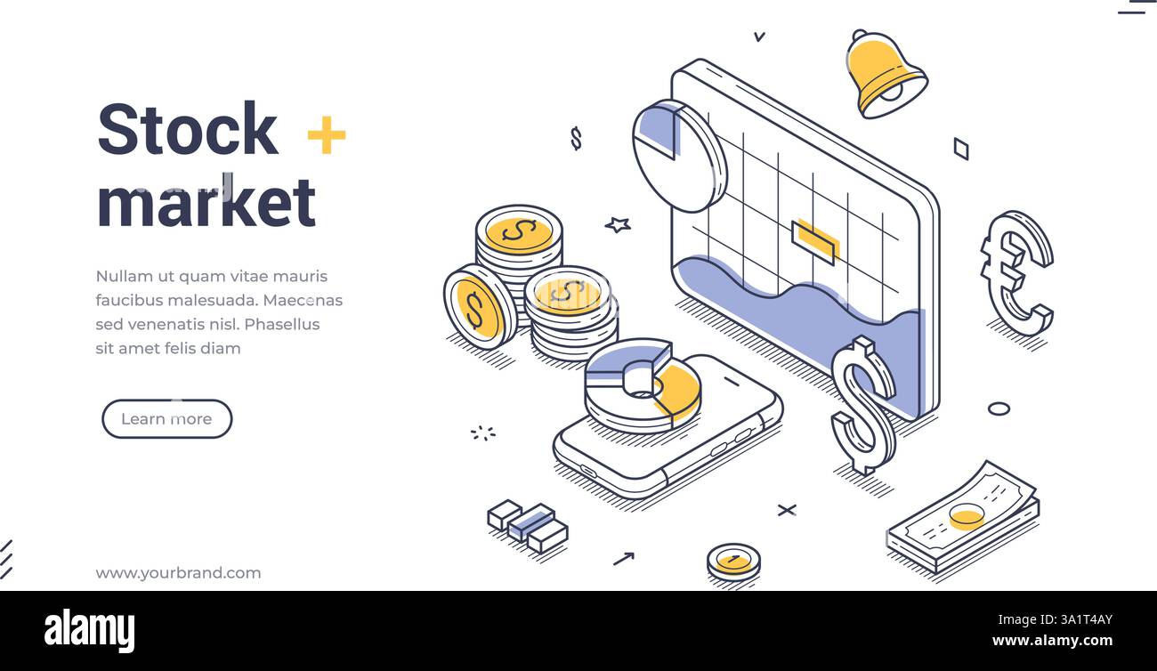 Minimalist banner template highlighting hi-res stock photography and ...