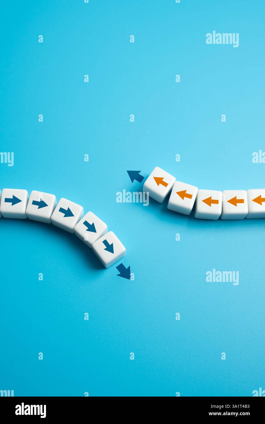 To disagree. To have different views and directions. A different ...