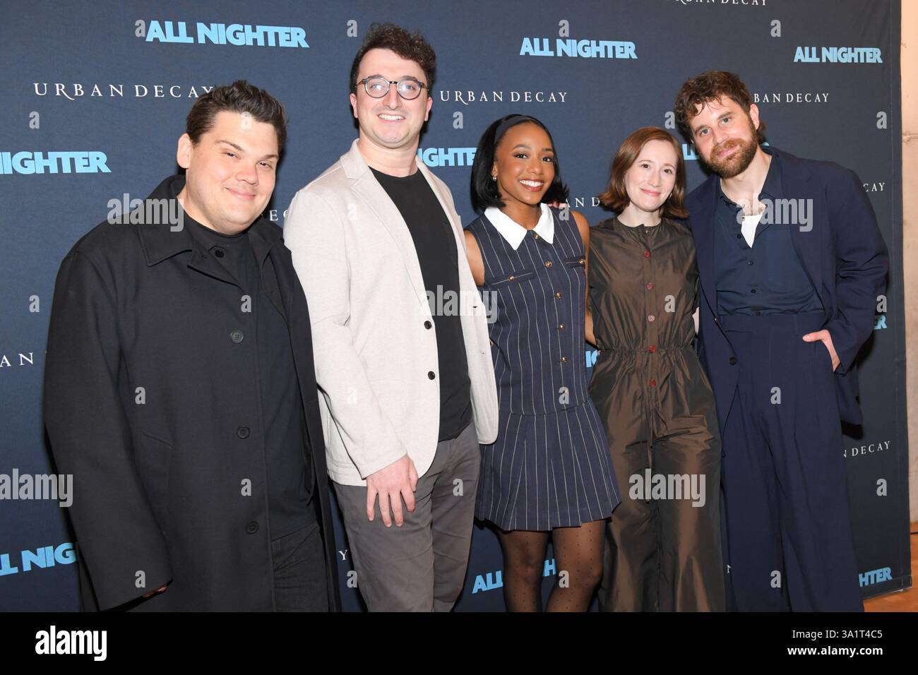 New York, USA. 09th Mar, 2025. (L-R) Adam Mersel, Thomas Laub, Alyah ...