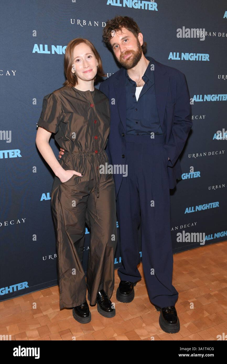 New York, USA. 09th Mar, 2025. Rachel Sussman and Ben Platt attend "All ...