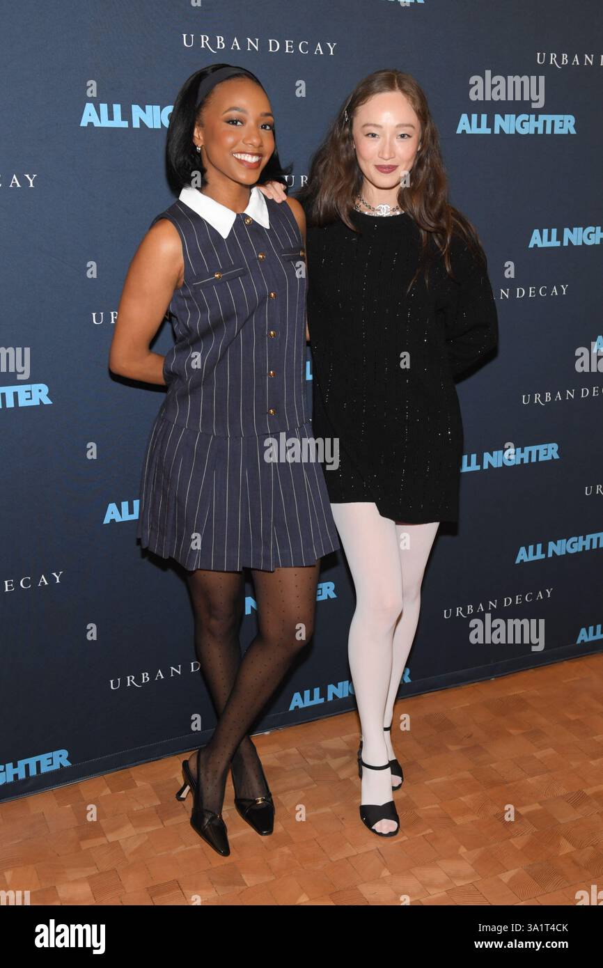 Alyah Chanelle Scott and Havana Rose Liu attend "All Nighter" opening ...