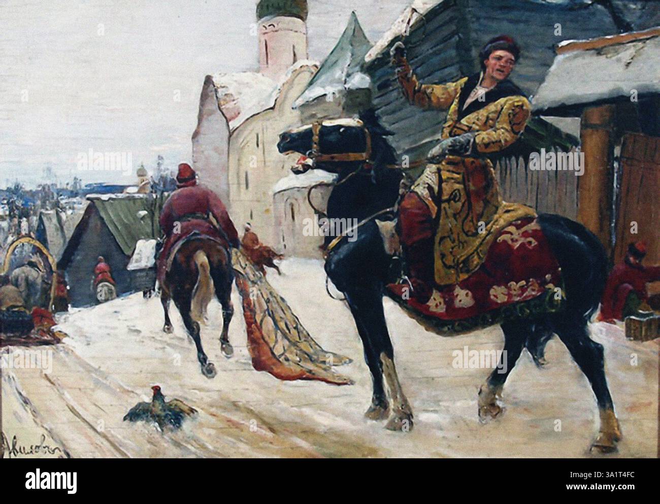 Oprichniks in Novgorod, early 20th century. The massacre of Novgorod ...