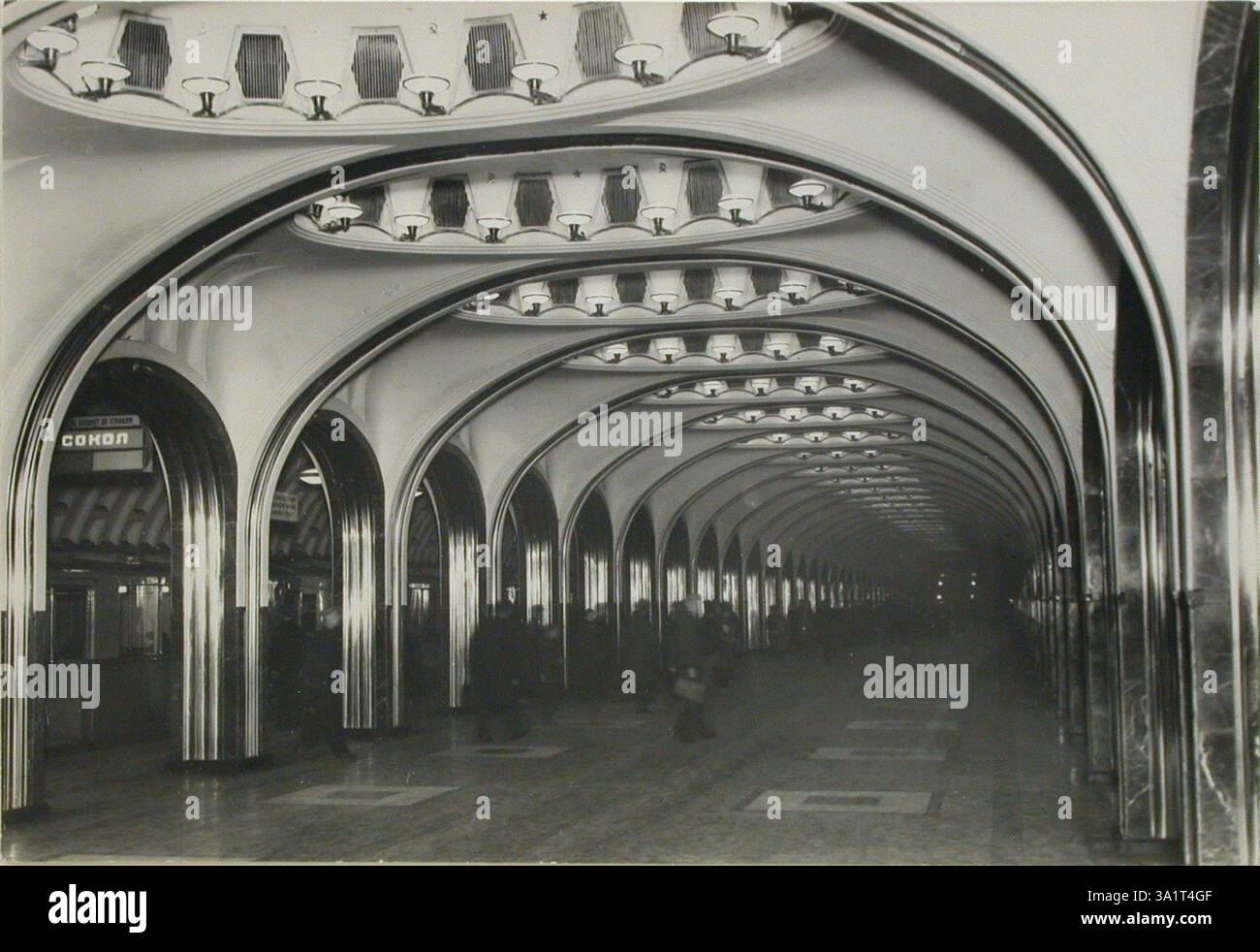 Mayakovskaya Moscow Metro station, Soviet Union, 1938-1954. Designed by ...