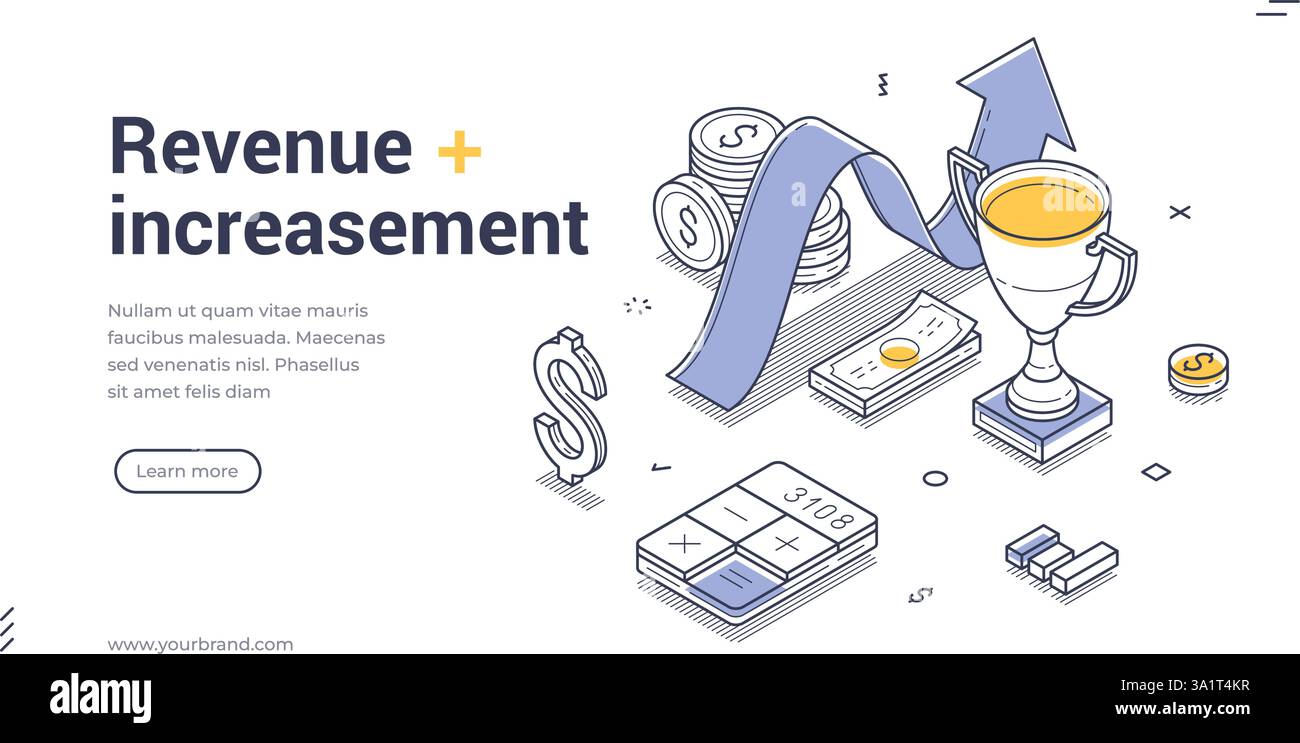 Web banner template showcases an isometric design that highlights ...