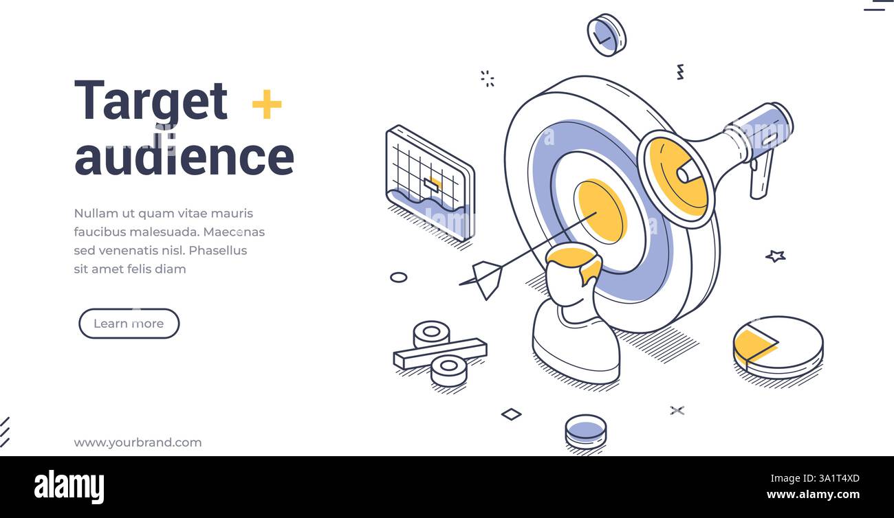 Web banner template features a bold design emphasizing target audience ...