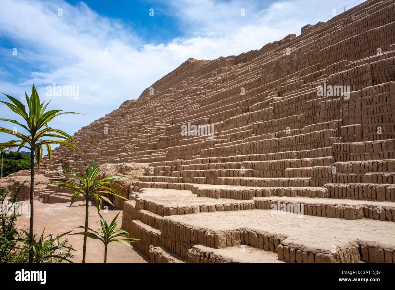 The Huaca Pucllana pyramid in Lima, Peru, is an ancient archaeological ...