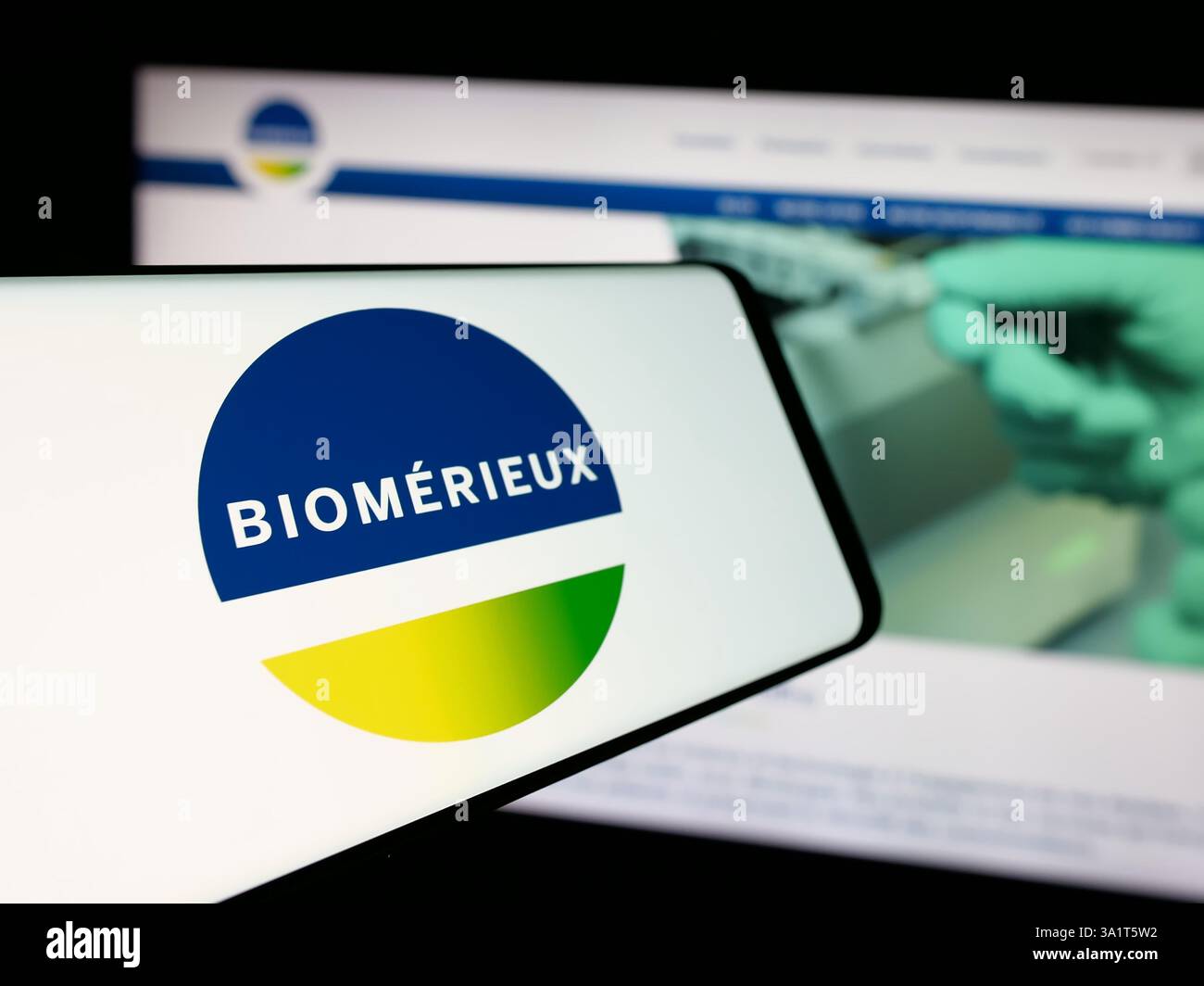 In this photo illustration, a mobile phone with the logo of French ...