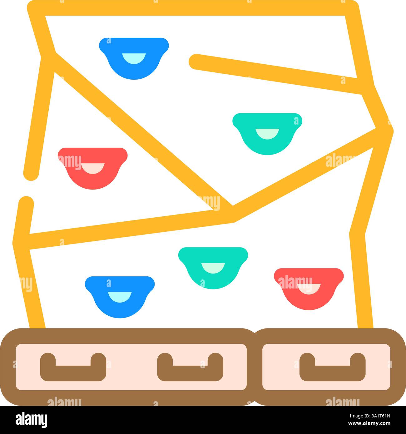 crash pad bouldering rock climbing color icon vector illustration Stock ...