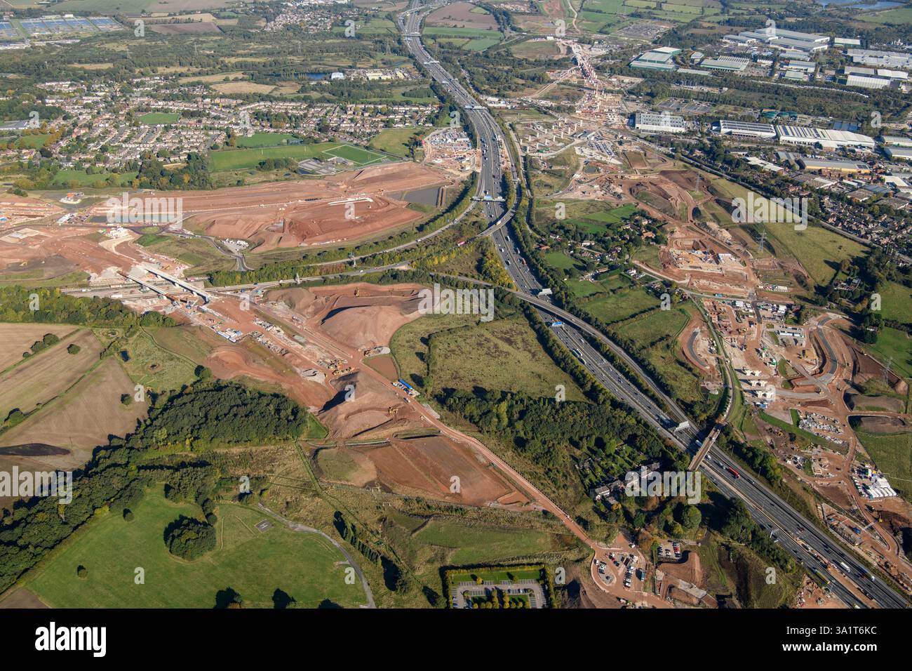 Construction of the Delta Junction on the HS2 railway line, Birmingham ...