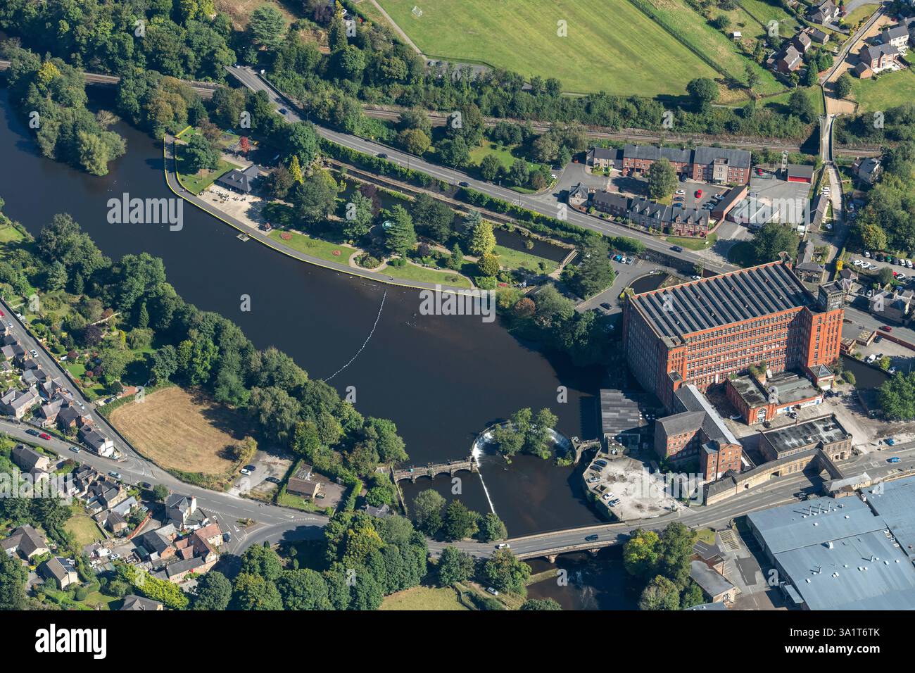 Belper River Gardens, East Mill and North Mill, cotton mills and public ...