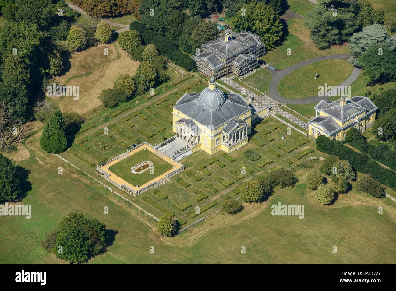 Mereworth Castle, an eighteenth century Palladian villa house, Kent ...