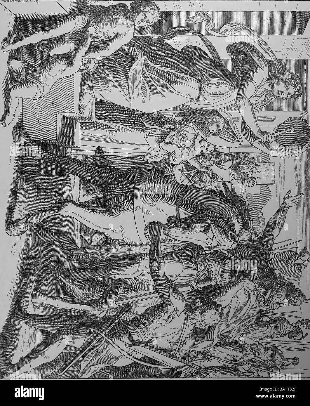 Bible. The return of Jephthah and vow . Book of Judges. Illustration by ...