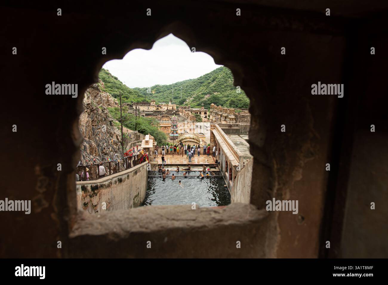 Jaipur, Rajasthan, India - 8-17-2022: Galta Ji Monkey Temple, few ...