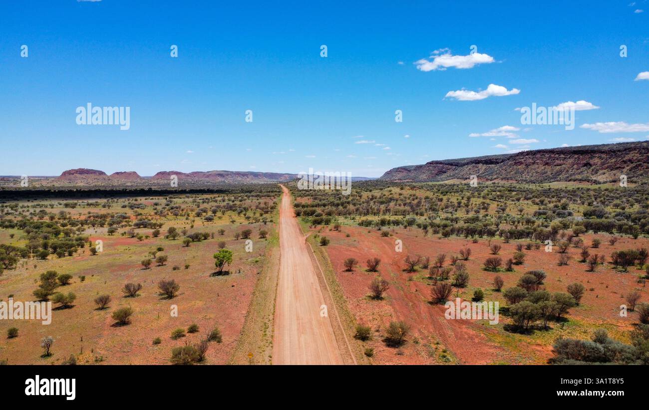 The Great Central Road in Australia, seen from above Stock Photo - Alamy
