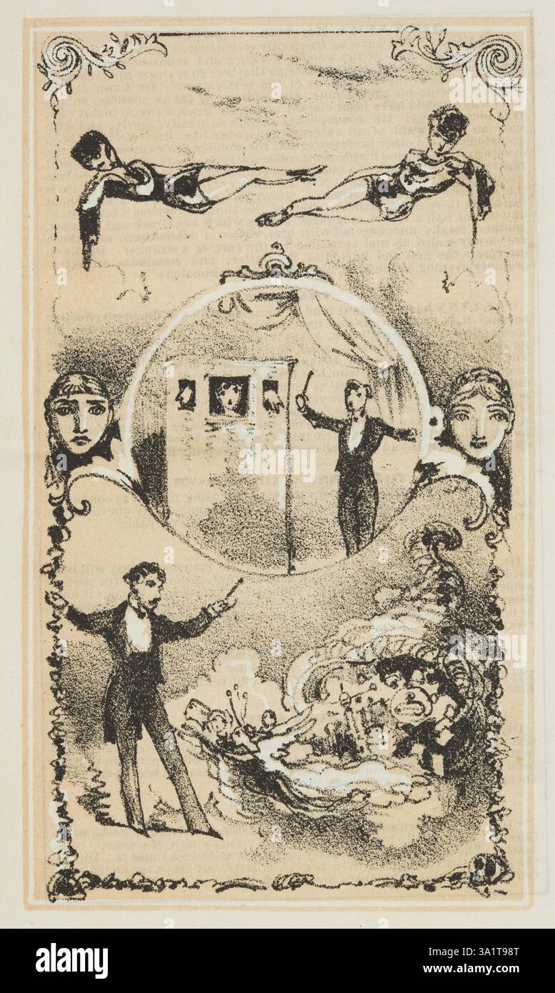 Dr. Lynn performs magical illusions, 1870. Illustration from the ...