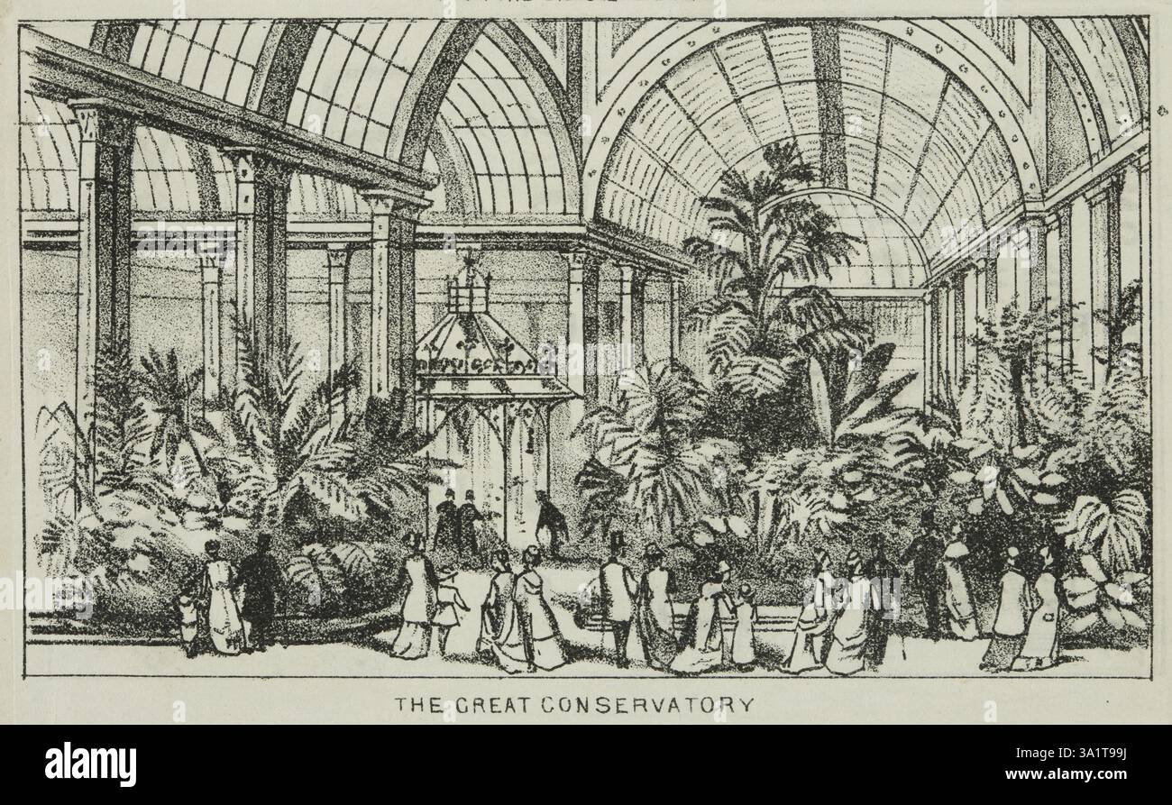 The Great Conservatory at Alexandra Palace, 19th century Stock Photo ...