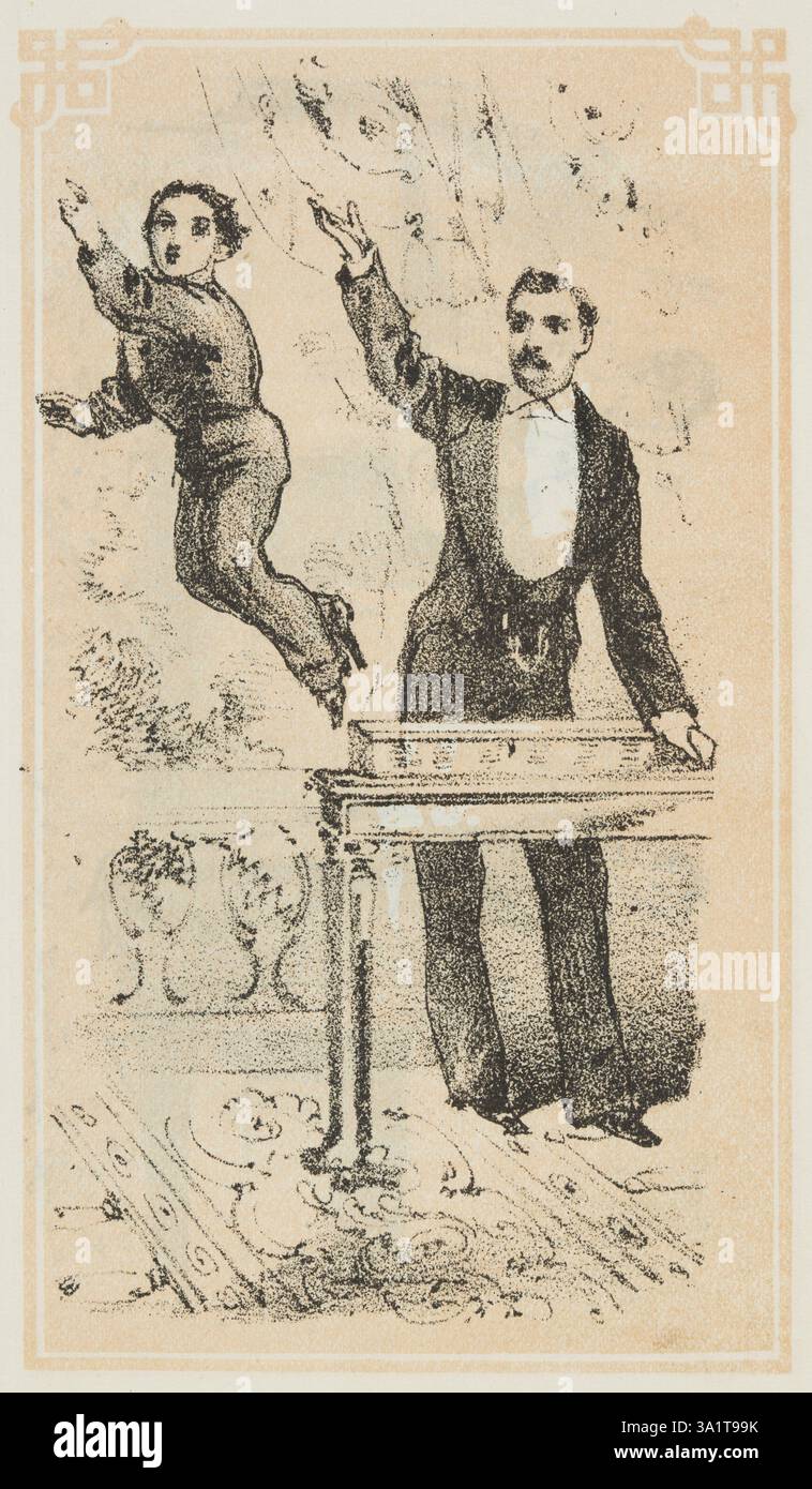 Dr. Lynn performs a magical illusion, 1870. Illustration from the ...