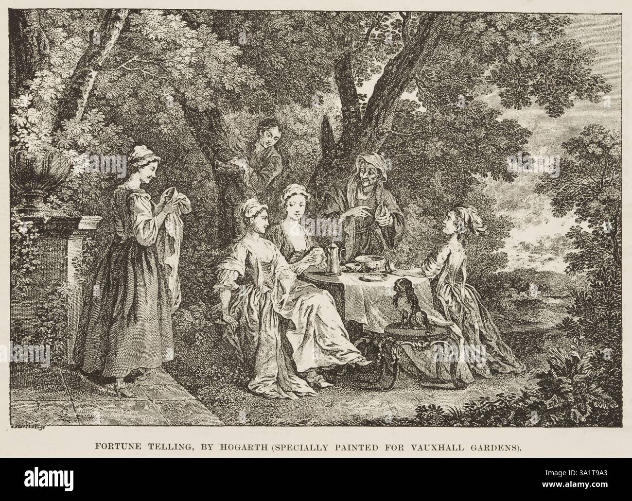 Fortune Telling, by Hogarth, (specially painted for Vauxhall Gardens ...
