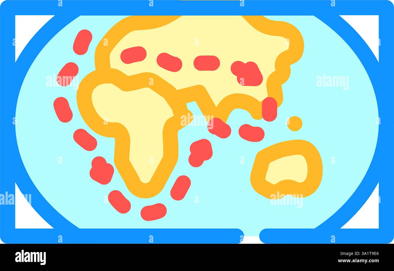 trade route map geographical discoveries color icon vector illustration ...
