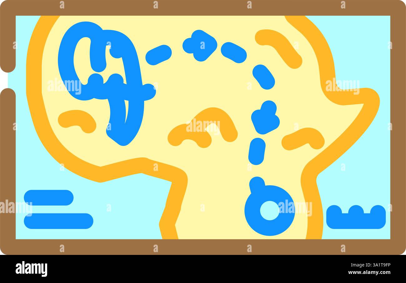 animal migration paths color icon vector illustration Stock Vector ...