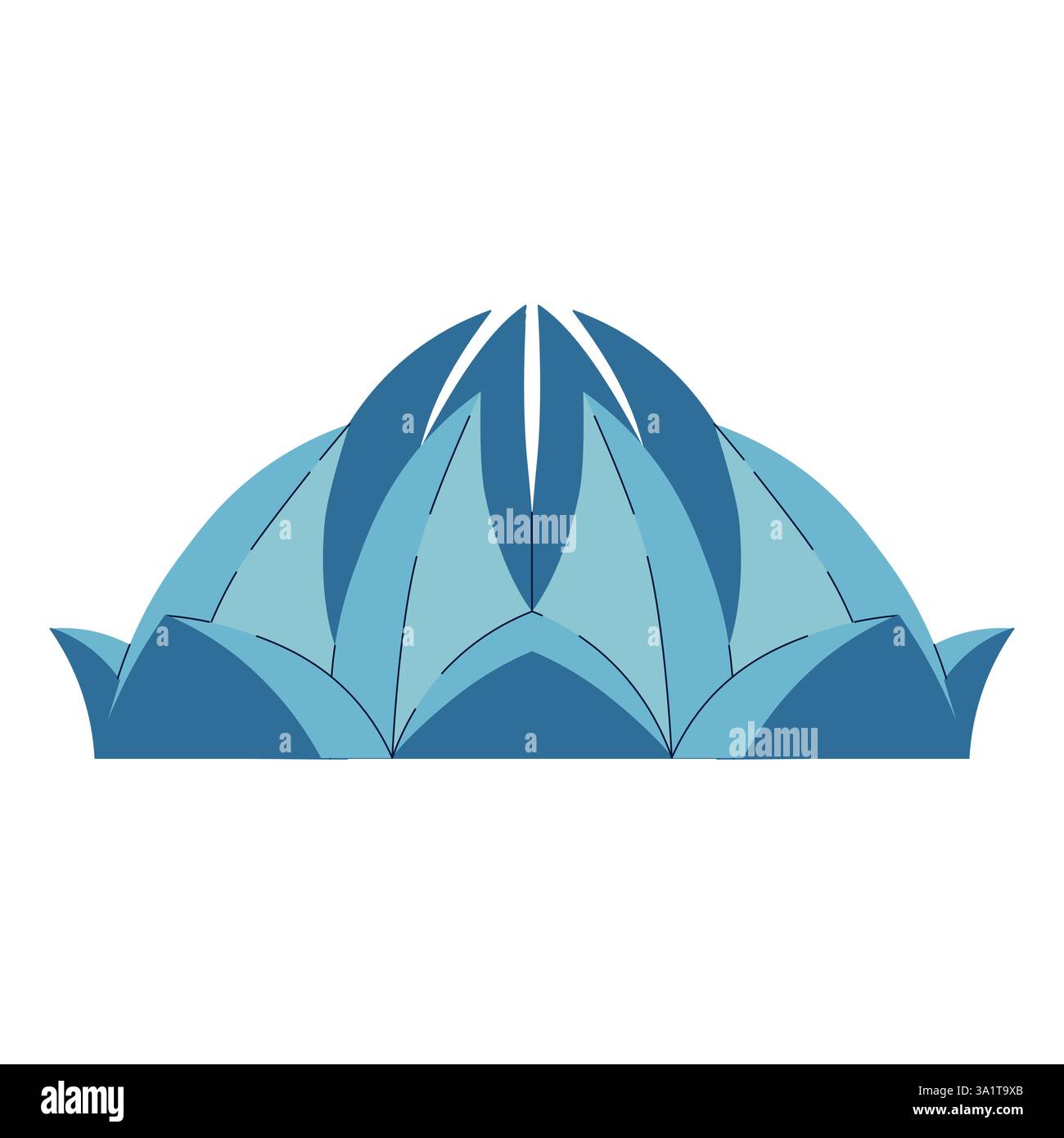 Lotus Temple Popular Landmark of India Stock Vector Image & Art - Alamy