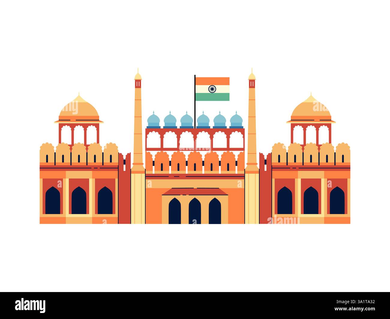 Lal Quila Red Fort India Landmark Icon Stock Vector Image & Art - Alamy