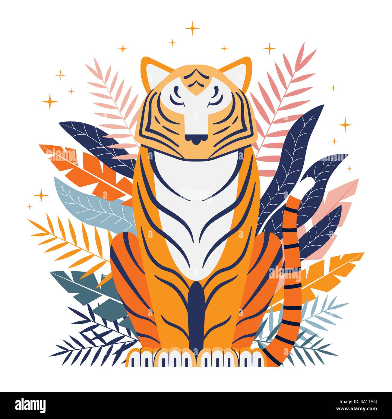 Royal Bengal Tiger Indian National Animal Stock Vector Image & Art - Alamy