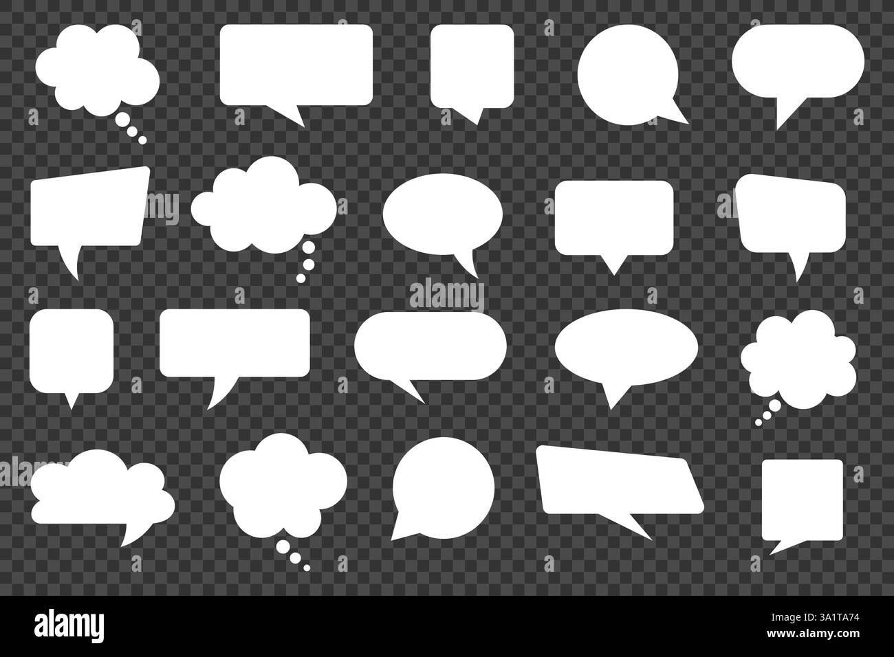 Set of speech bubbles. Cloud speech bubbles collection Stock Vector Image & Art - Alamy