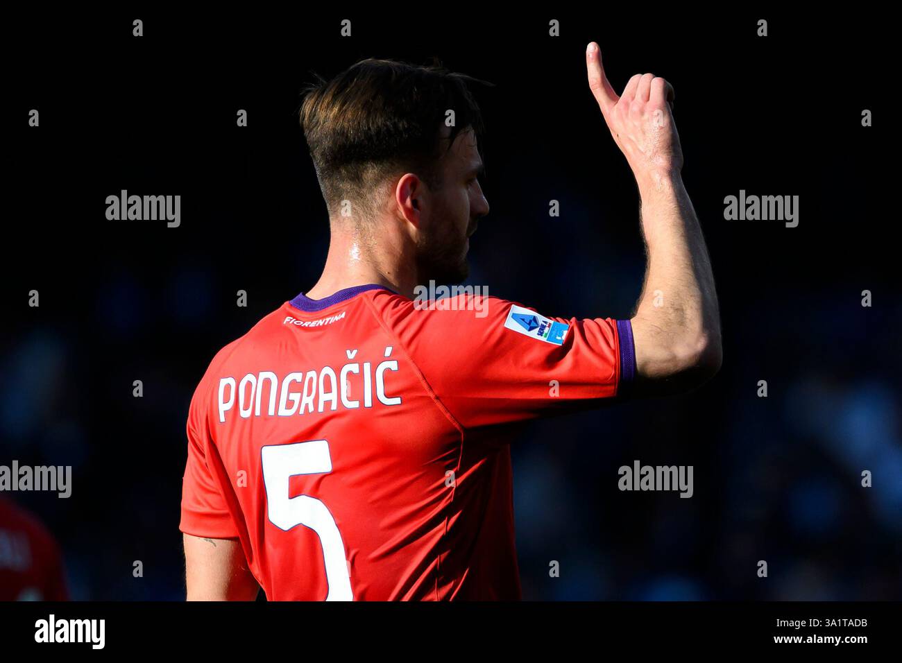Marin Pongracic of ACF Fiorentina gestures during the Serie A football ...