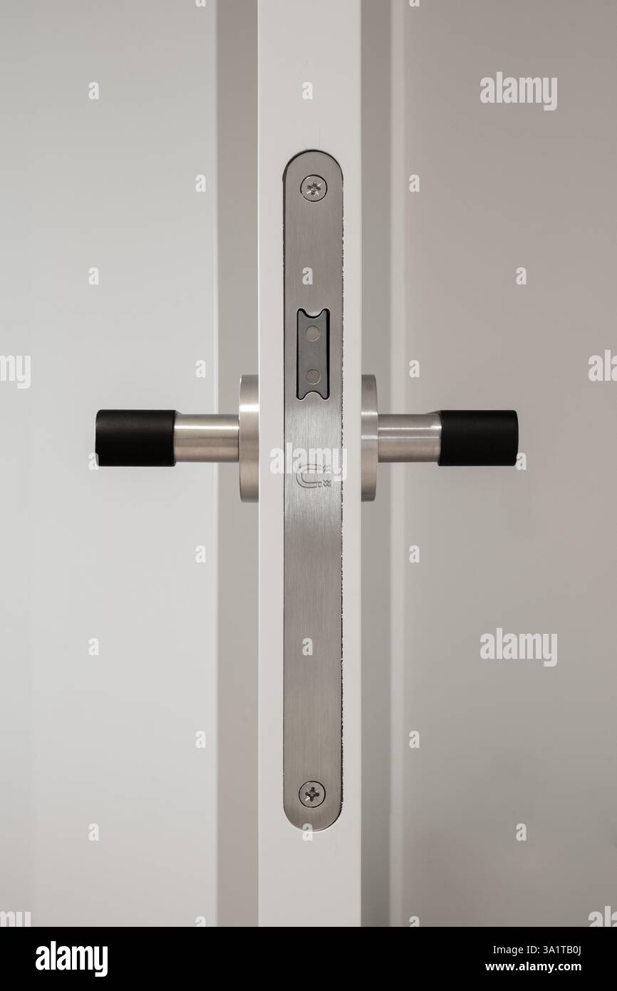 Modern door with a silent magnetic locking mechanism and sleek ...