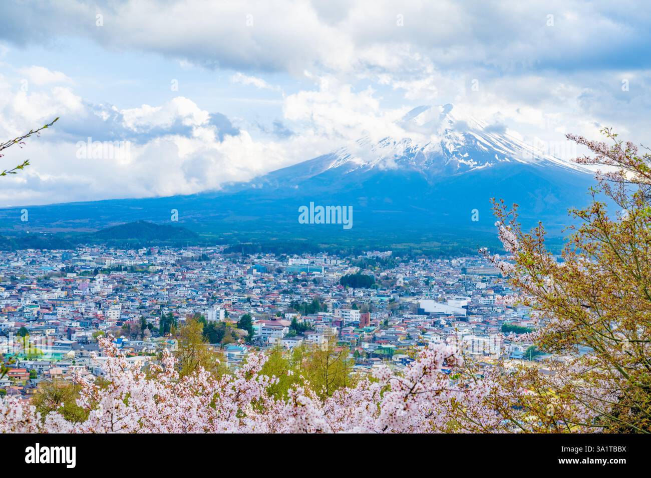 Fujiyoshida, Yamanashi Prefecture, Japan - April 17, 2024: Spring ...