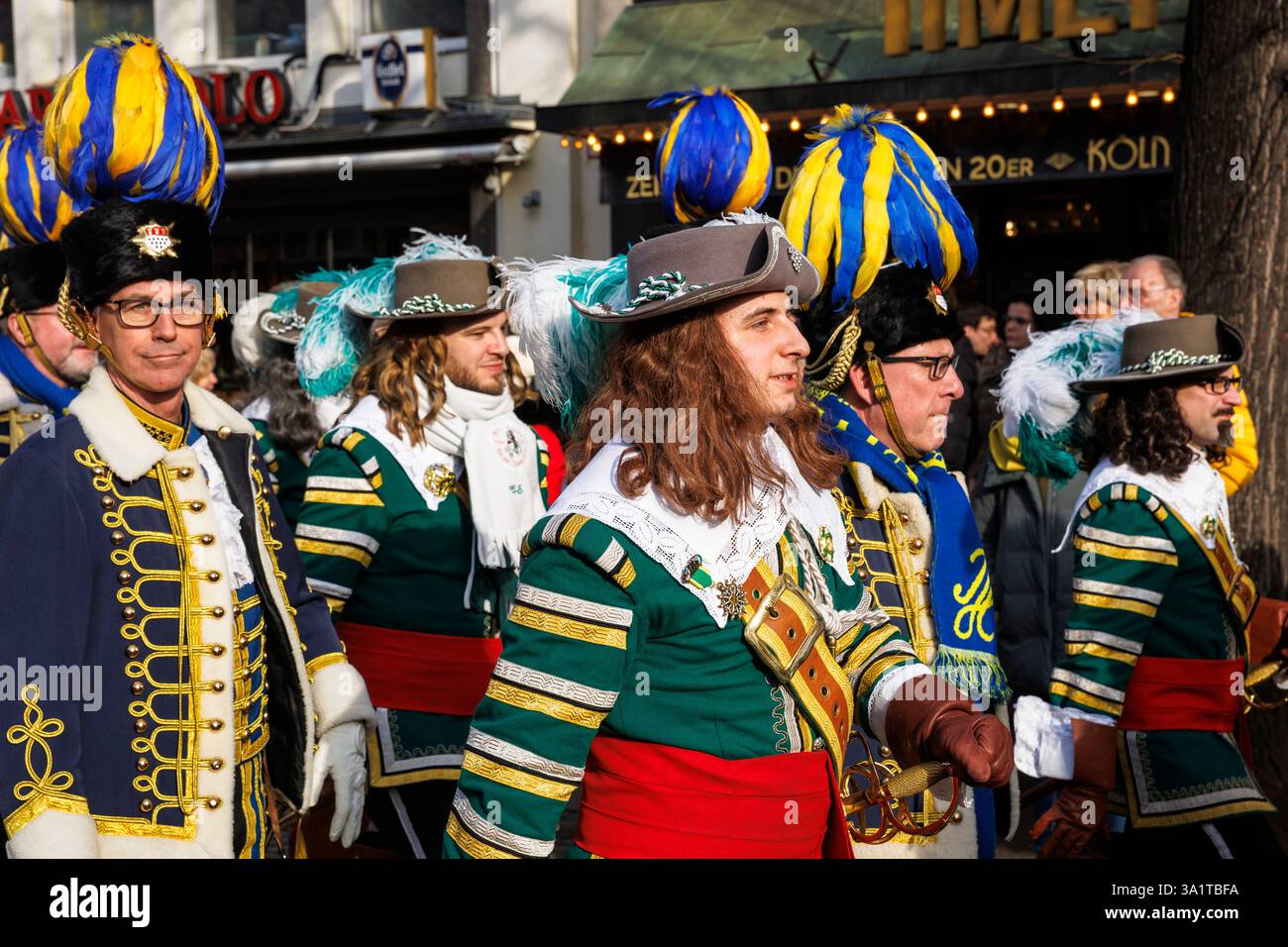 carnival in Cologne, equestrian corps "Jan von Werth" and guardsmen of ...