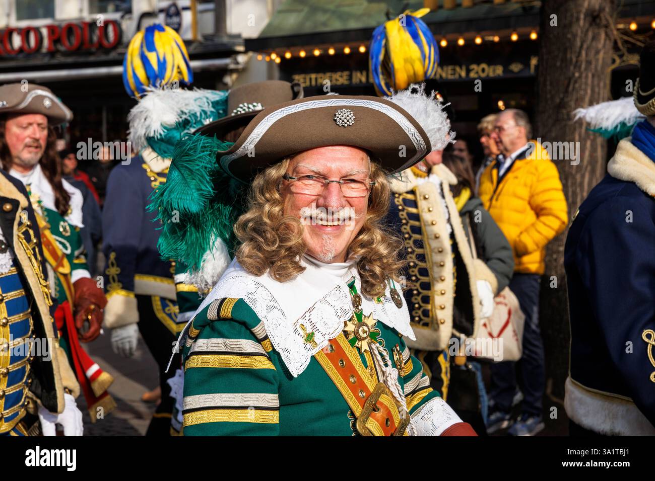 carnival in Cologne, equestrian corps "Jan von Werth" on the Old Market ...