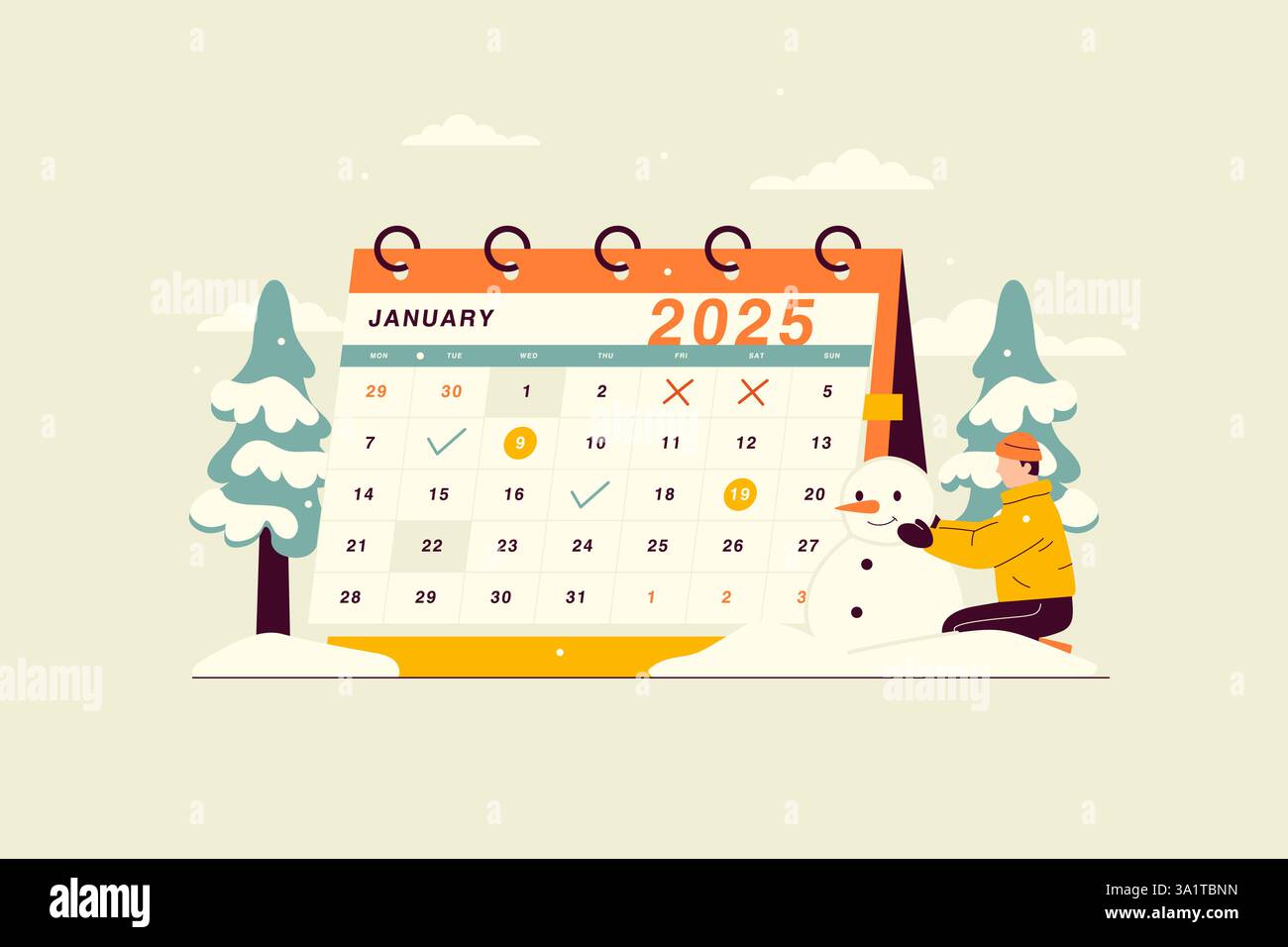 Covered in snow date Stock Vector Images - Alamy