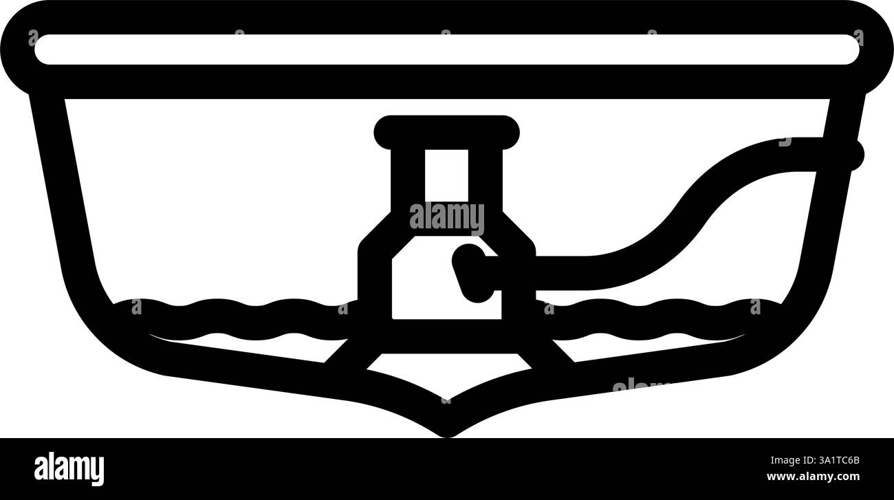 bilge pump water trip tourism line icon vector illustration Stock ...