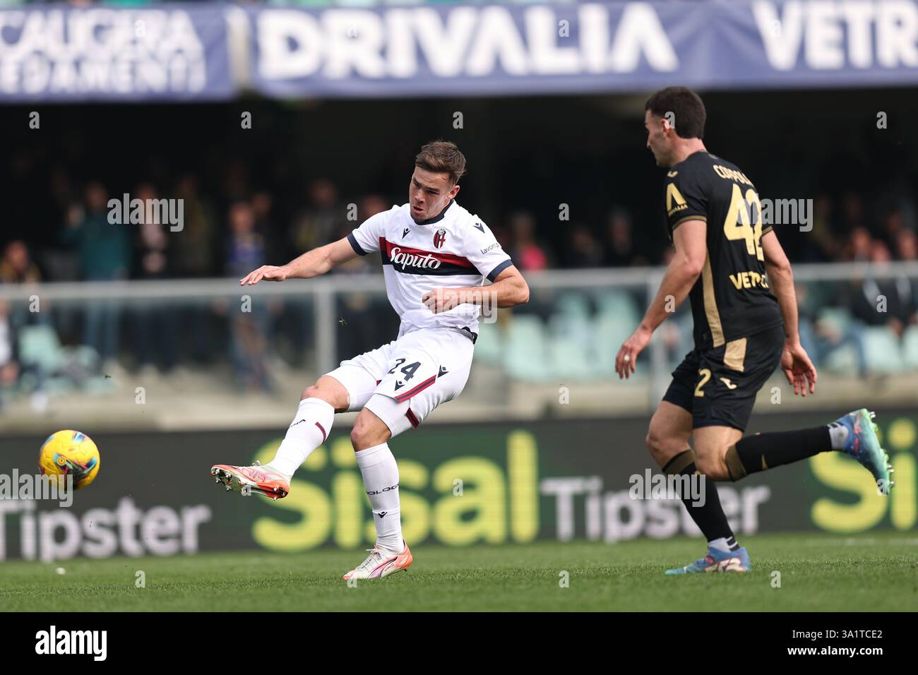 Thijs Dallinga (Bologna)Diego Coppola (Hellas Verona) ; during the ...
