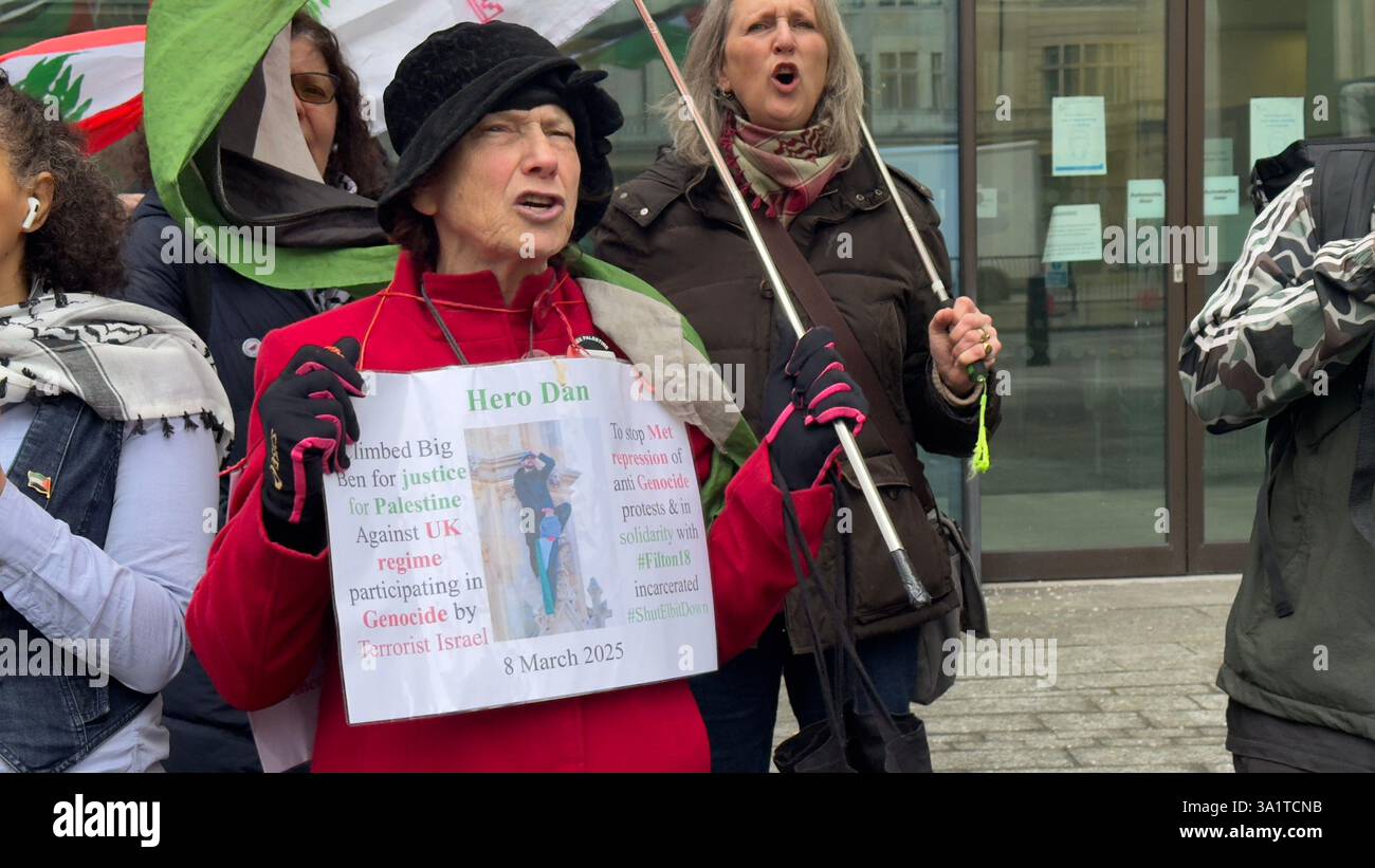 Protesters outside London's Westminster Magistrates' Court where Daniel ...