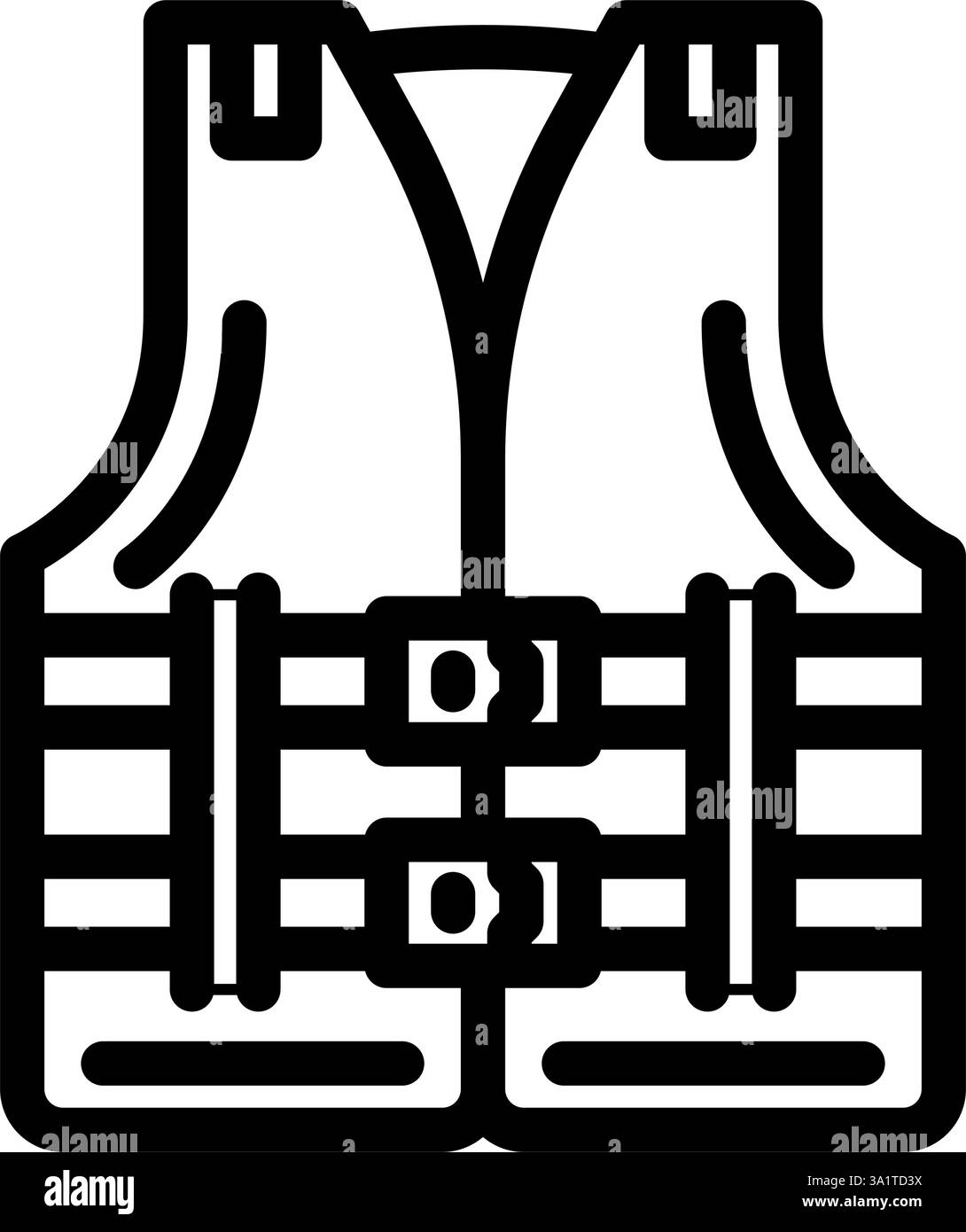 personal flotation device pfd line icon vector illustration Stock ...