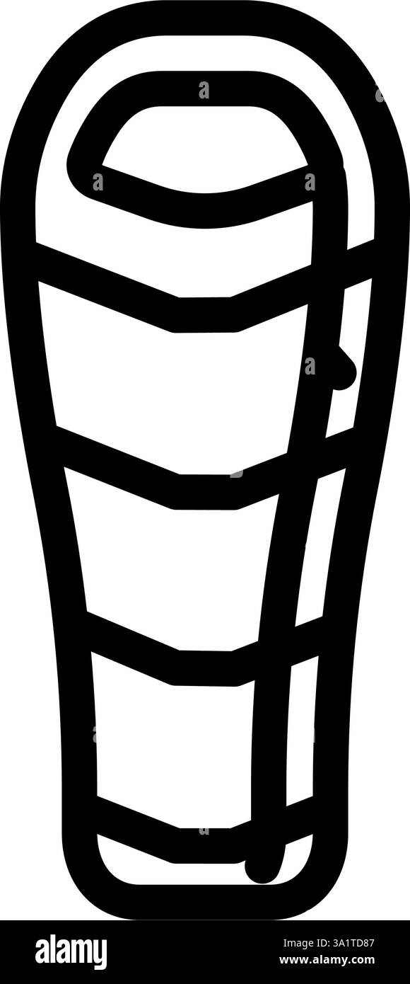 tapered sleeping bag line icon vector illustration Stock Vector Image ...