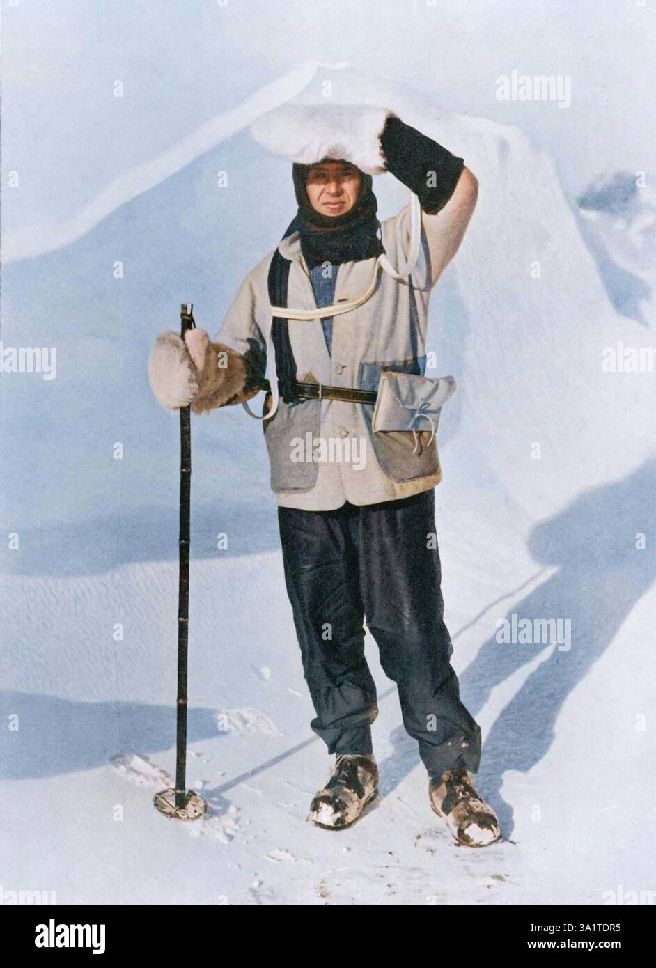 'Captain Scott Wearing The Wallet in Which He Carried His Sledging ...