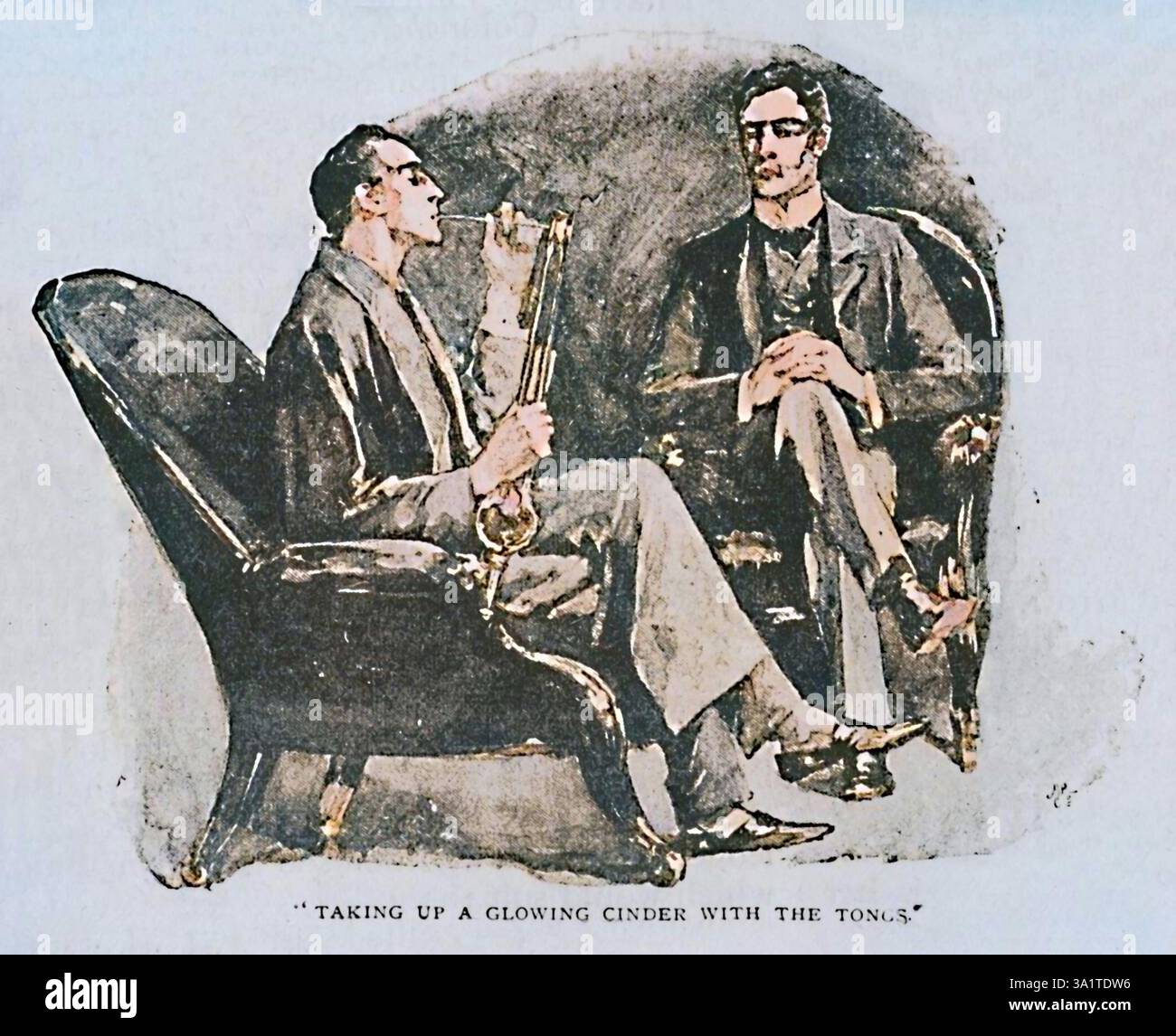 'Taking Up A Glowing Cinder With The Tongs', 1892. Illustration from ...