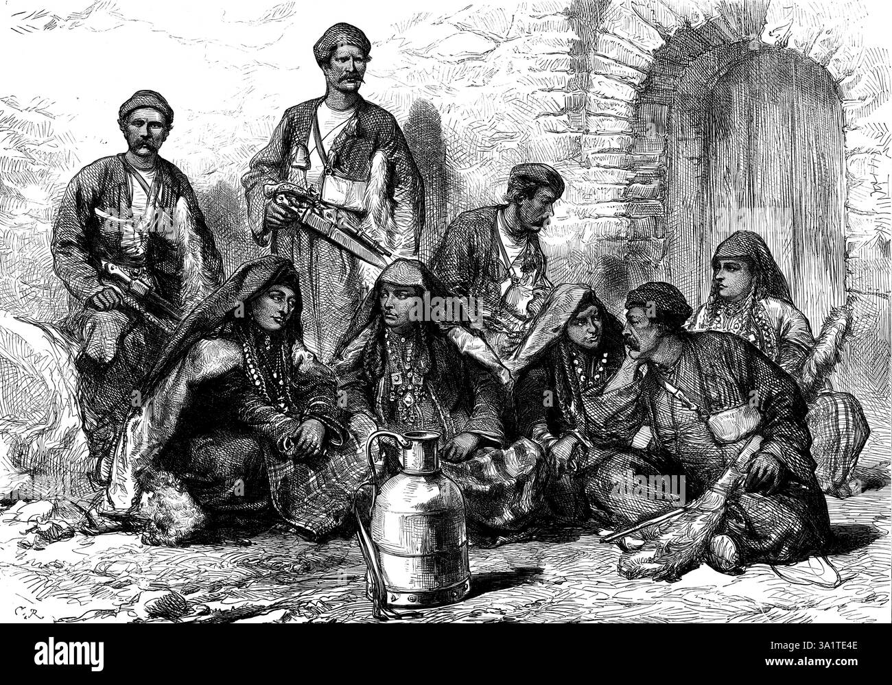 Caspian dress Black and White Stock Photos & Images - Alamy