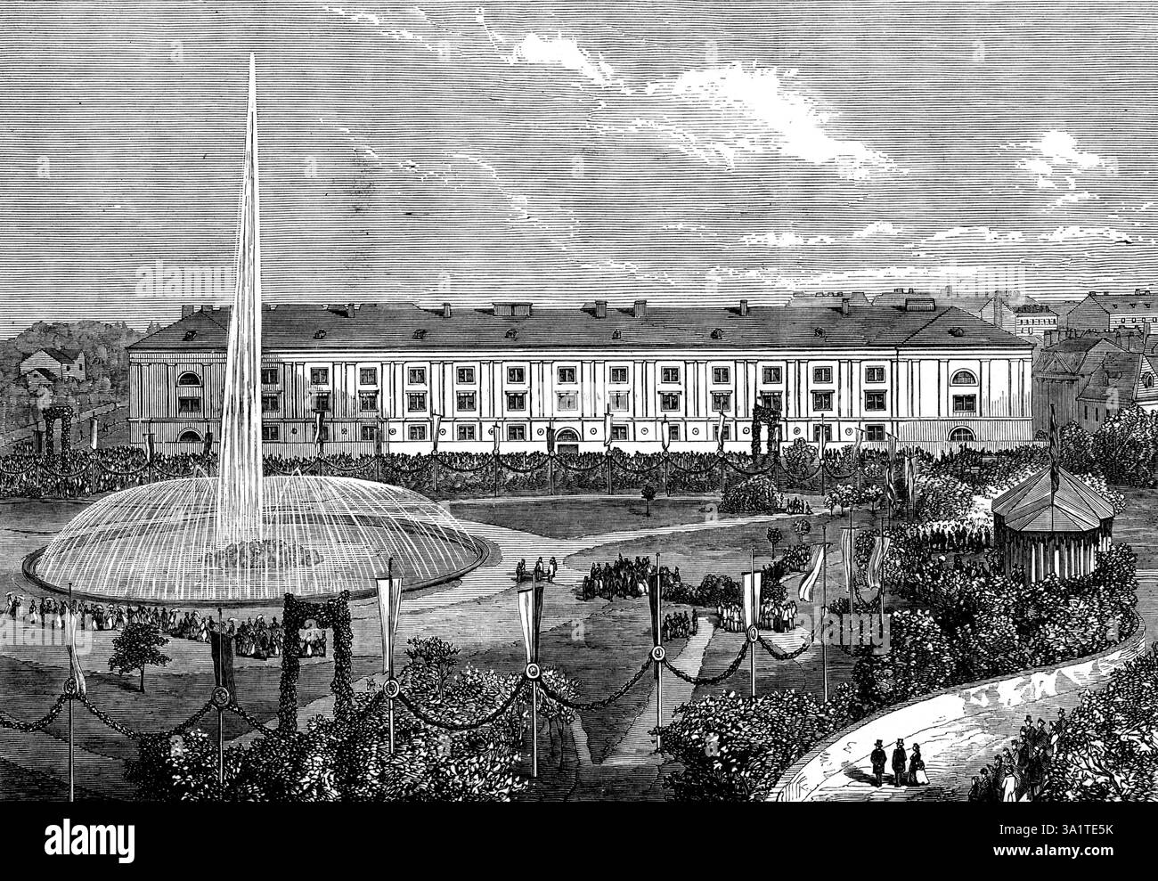 Party outside terrace Black and White Stock Photos & Images - Alamy